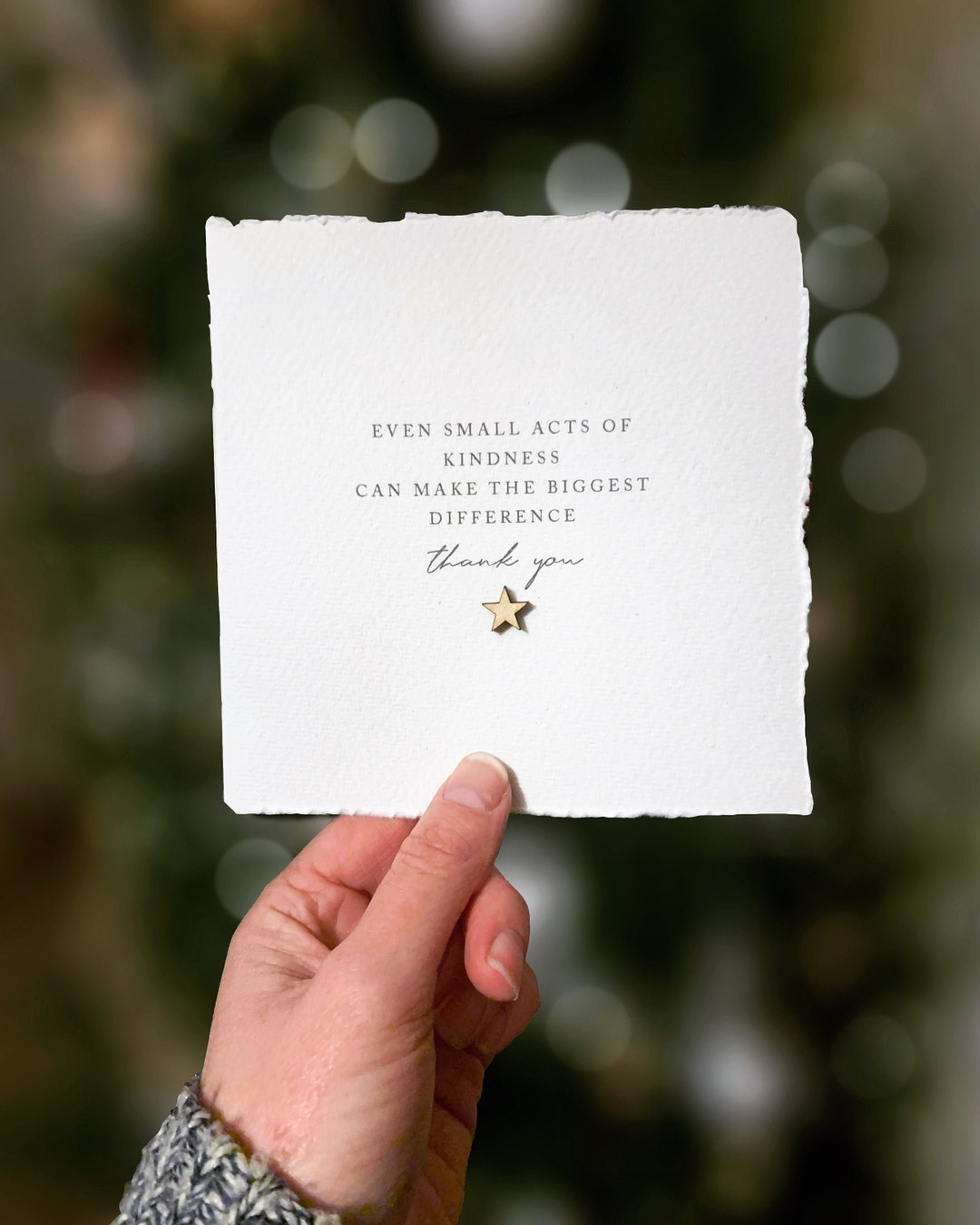 Hand Finished Thank You Card - Etsy