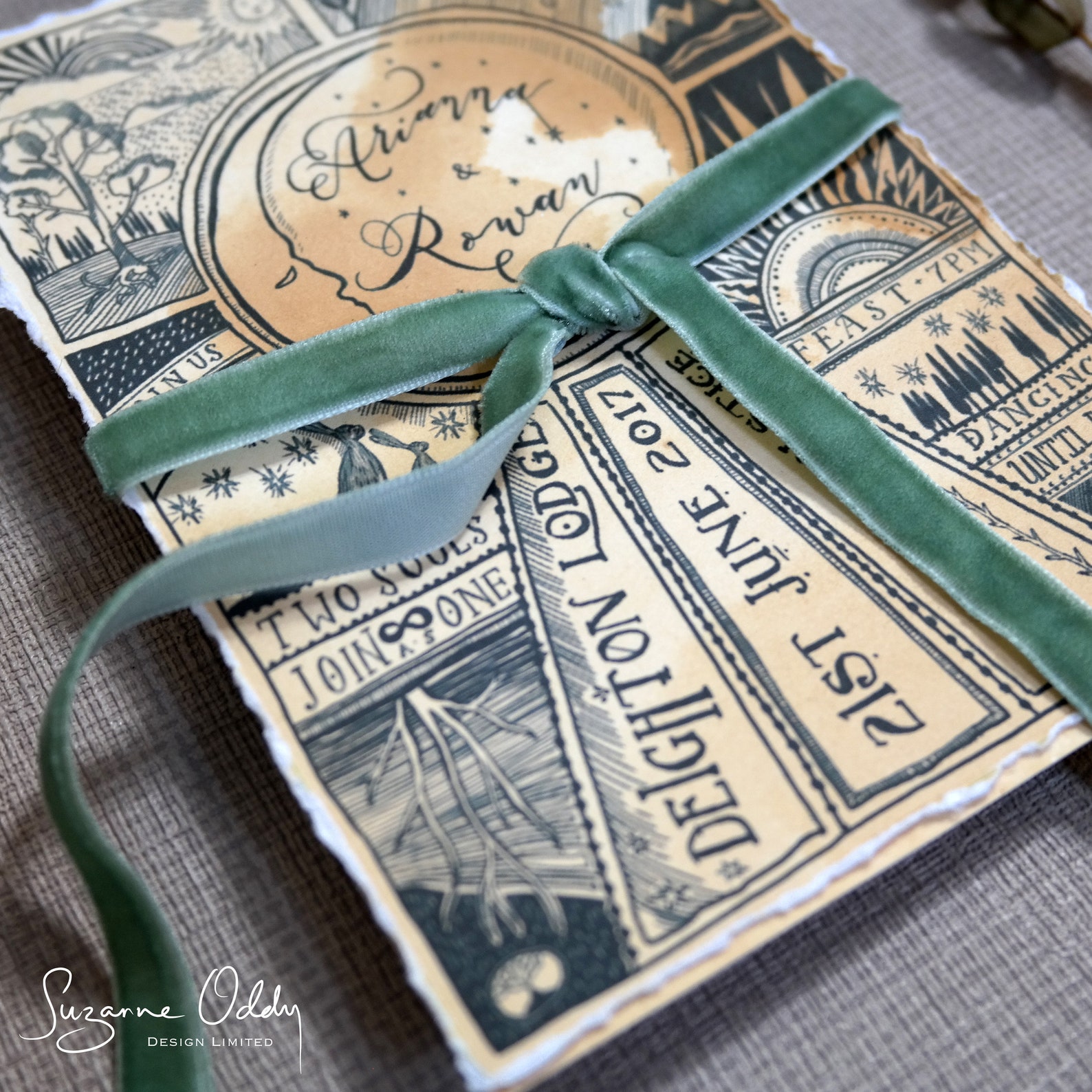 Pagan Wedding Invitation Solstice Wedding Stationery Moon - Etsy