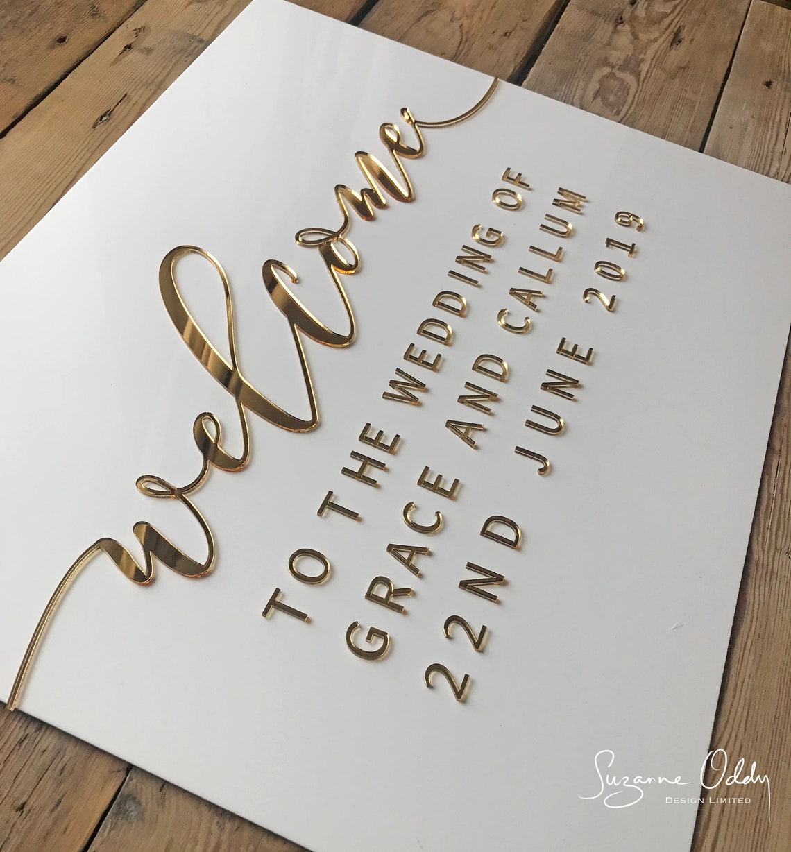 Acrylic Sign. Rose Gold Wedding Sign. Perspex Sign. Wedding - Etsy