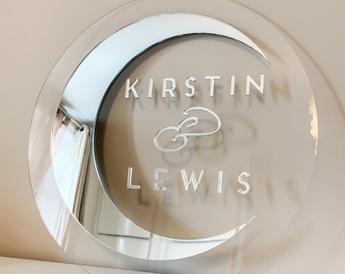 Crescent Moon Wedding Sign - Etsy