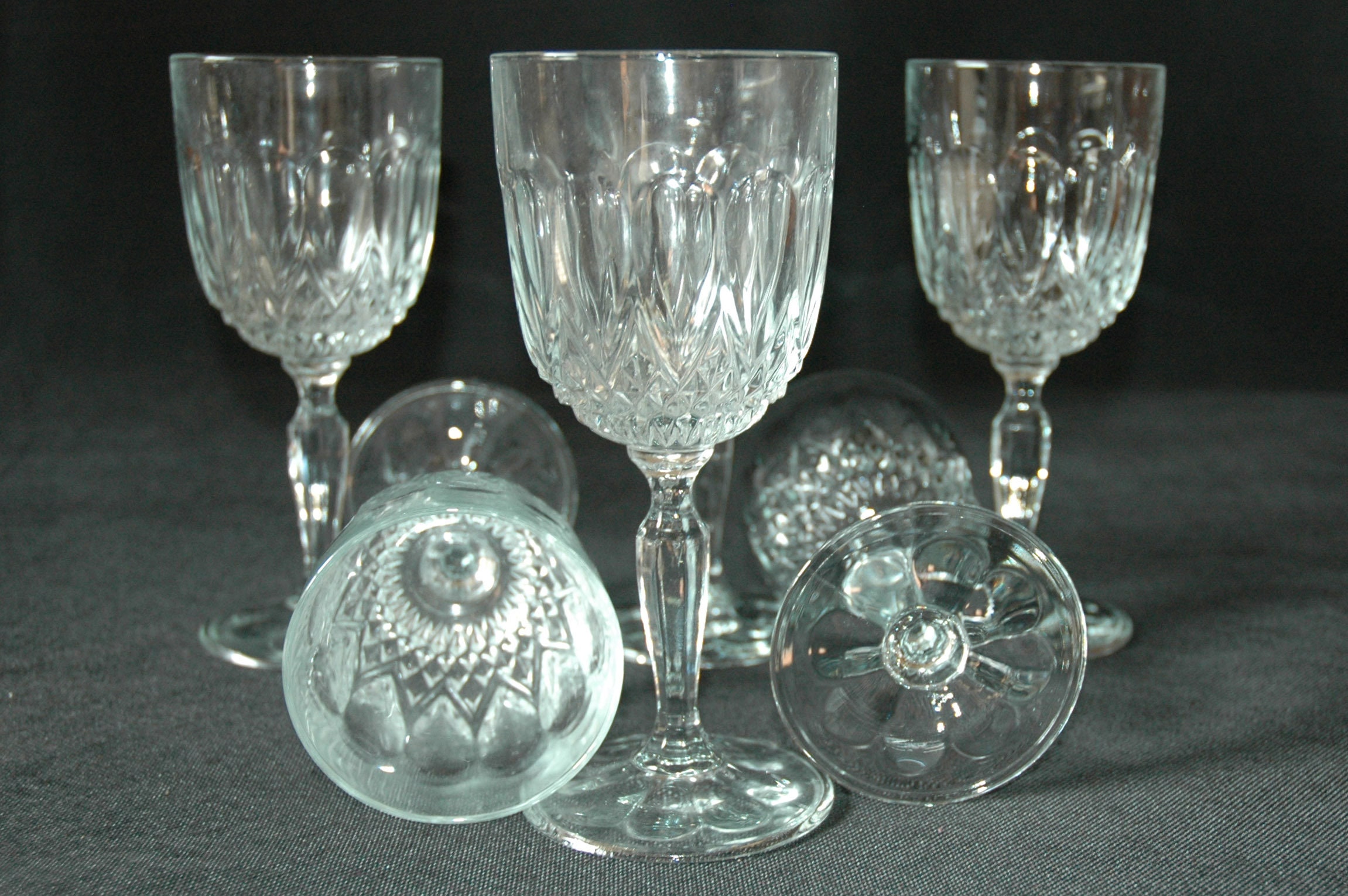 VMC Reims France Crystal Stemware 6 Water Goblets With - Etsy Australia