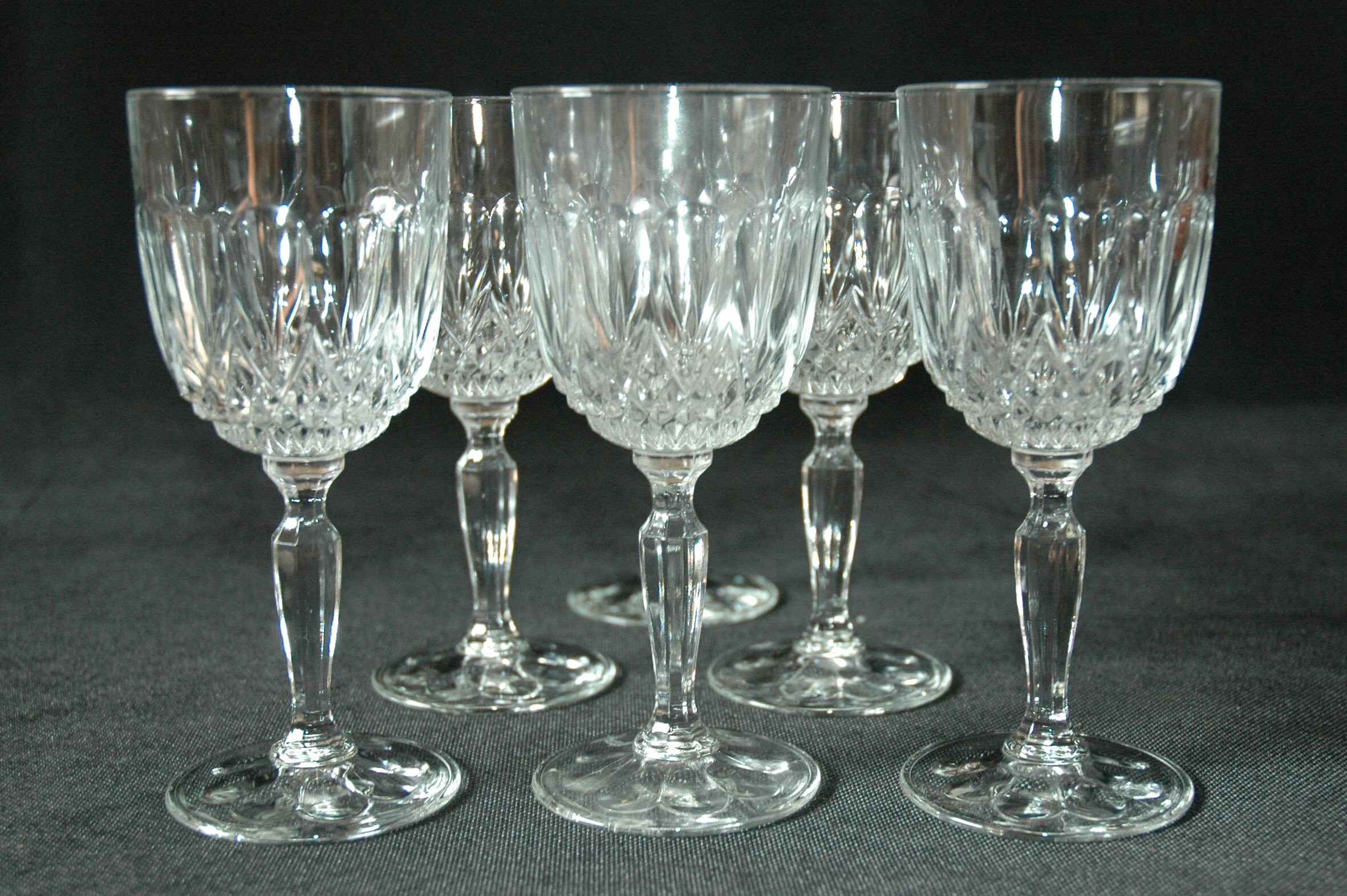 VMC Reims France Crystal Stemware 6 Wine Glasses With - Etsy UK