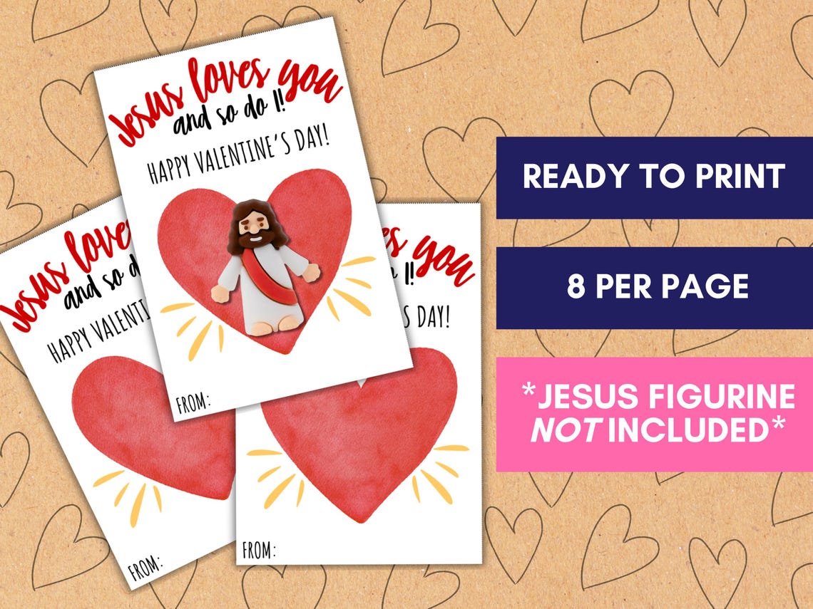 Christian Valentine Printable | Jesus Loves You Cards | Instant ...