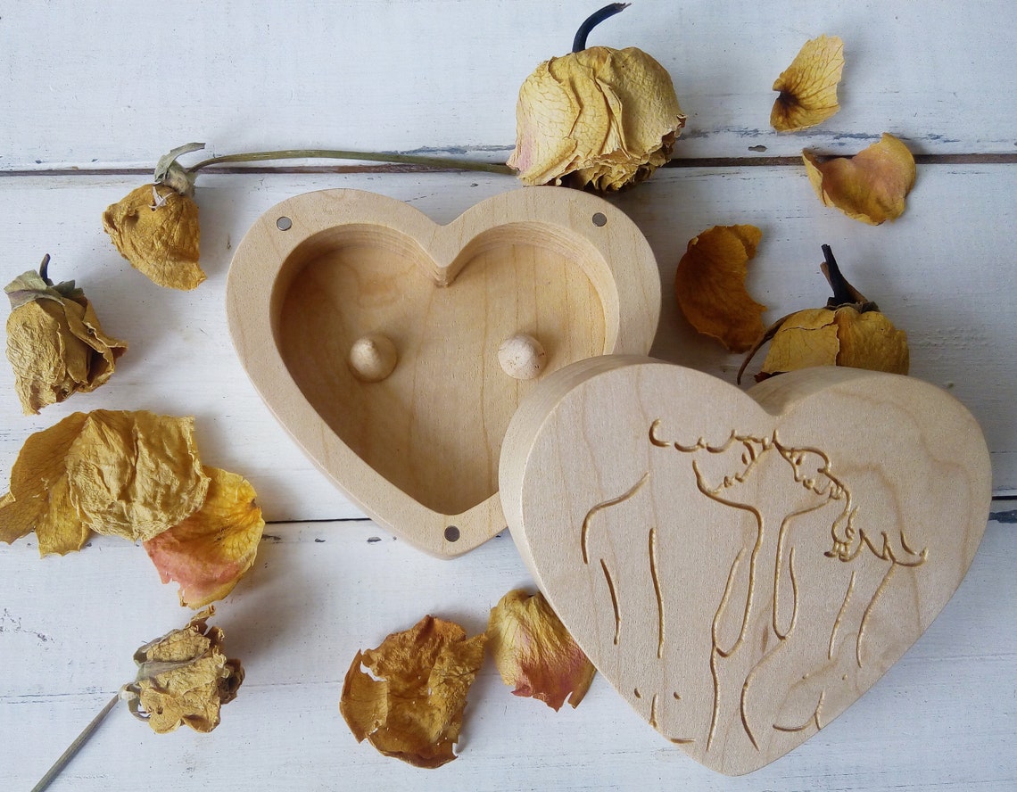 Wedding Box for Ceremony Heart Shaped Box Wedding Ring Box - Etsy