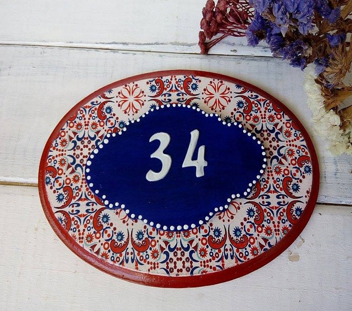 Custom House Number Plaque Wooden Numbers Sign Address Number | Etsy