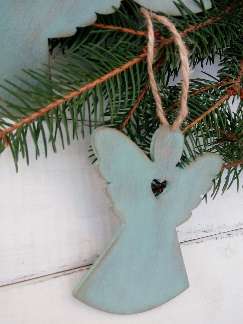 Rustic Christmas Angels Wooden Christmas ornament Christmas | Etsy