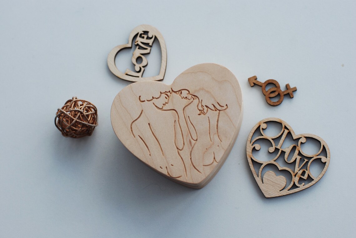 Wedding Box for Ceremony Heart Shaped Box Wedding Ring Box - Etsy