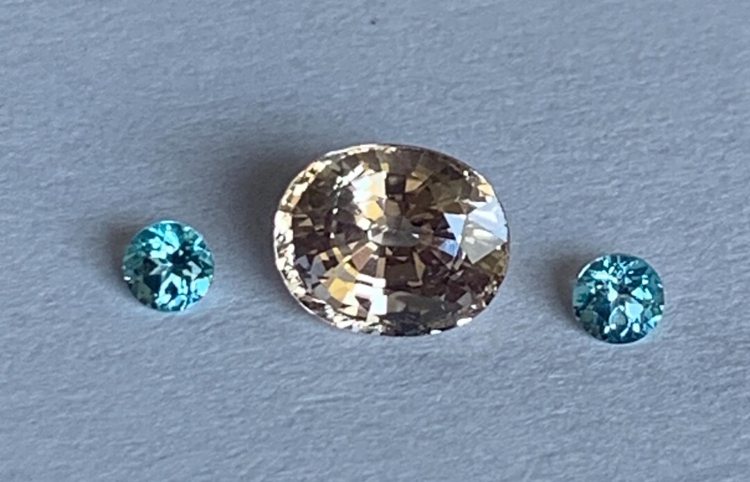 Champagne Sapphire Oval / Topaz Combo -natural WOW! Andy's Gem Garage ...