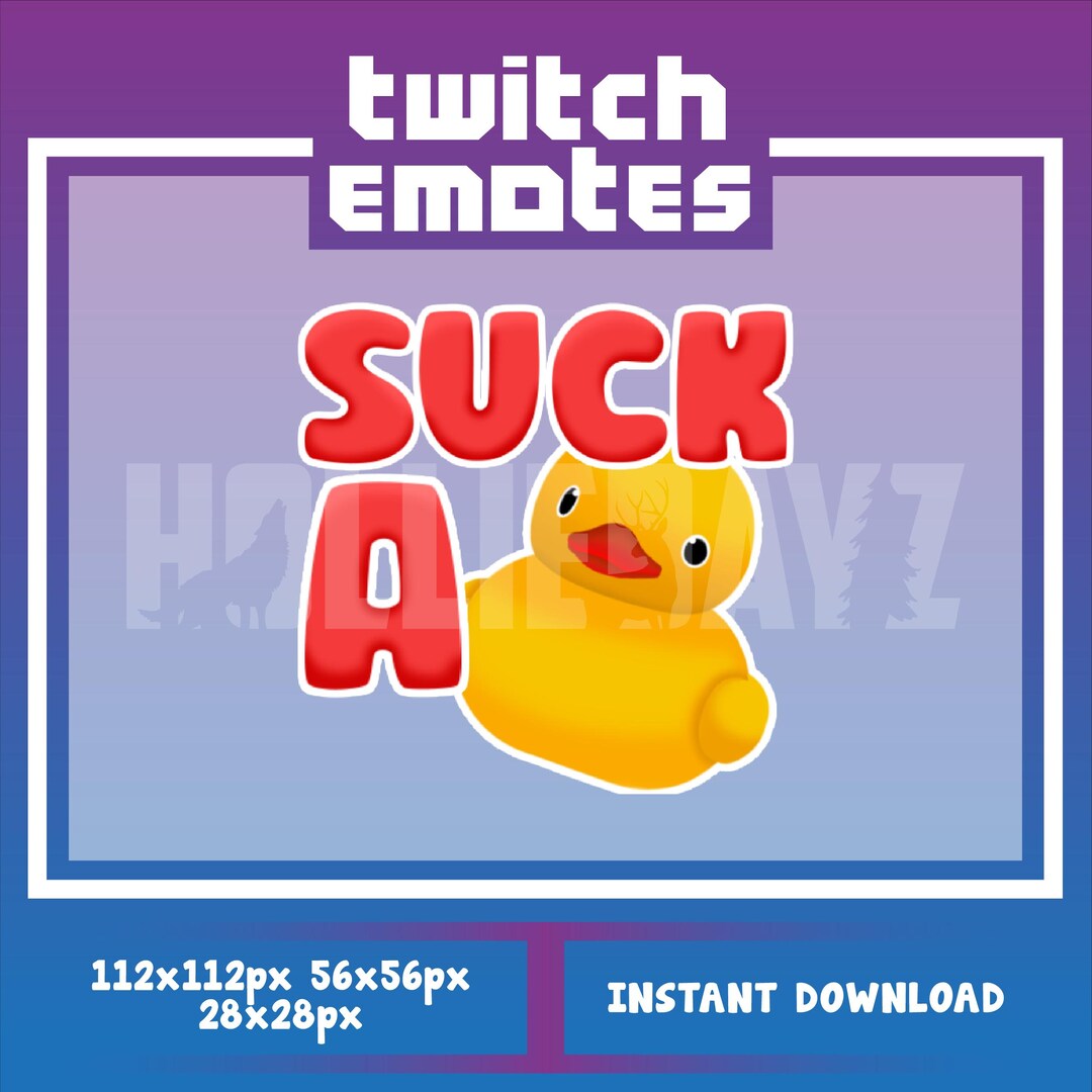 Suck a Duck Twitch Emote, Yellow Duck (digital Download) - Etsy