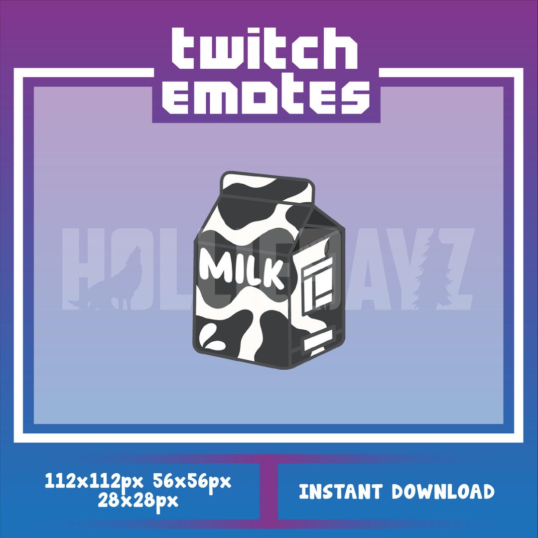 Milk Carton Twitch Emote, Milkshake Twitch Emote, Milk Twitch Emote ...