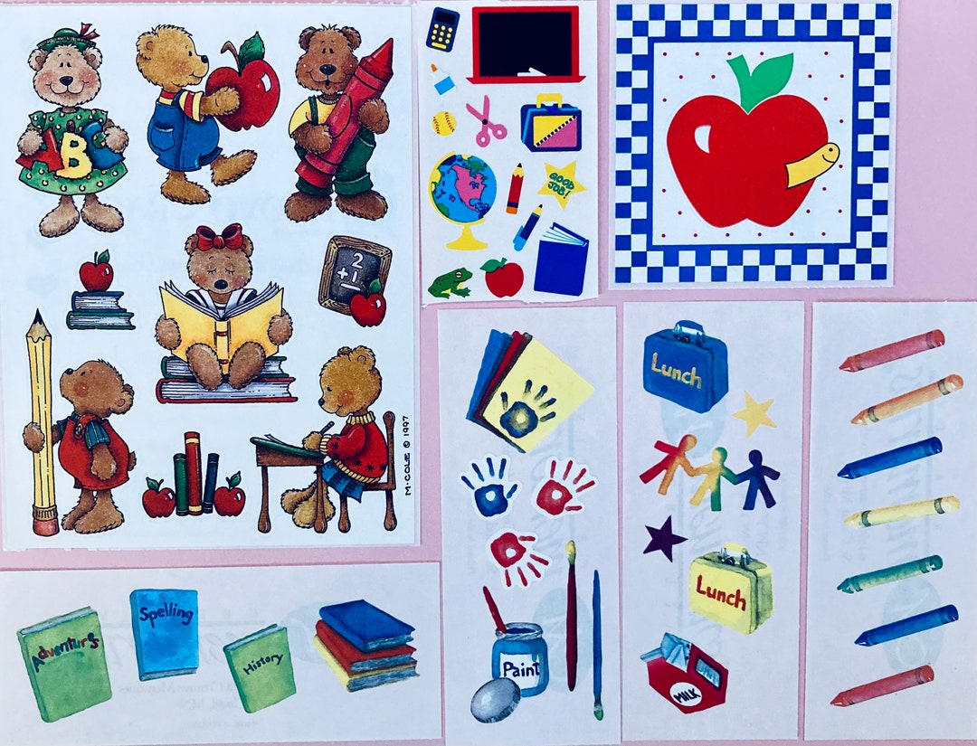 School Theme Vintage Stickers-your Choice-mrs Grossman, Creative ...