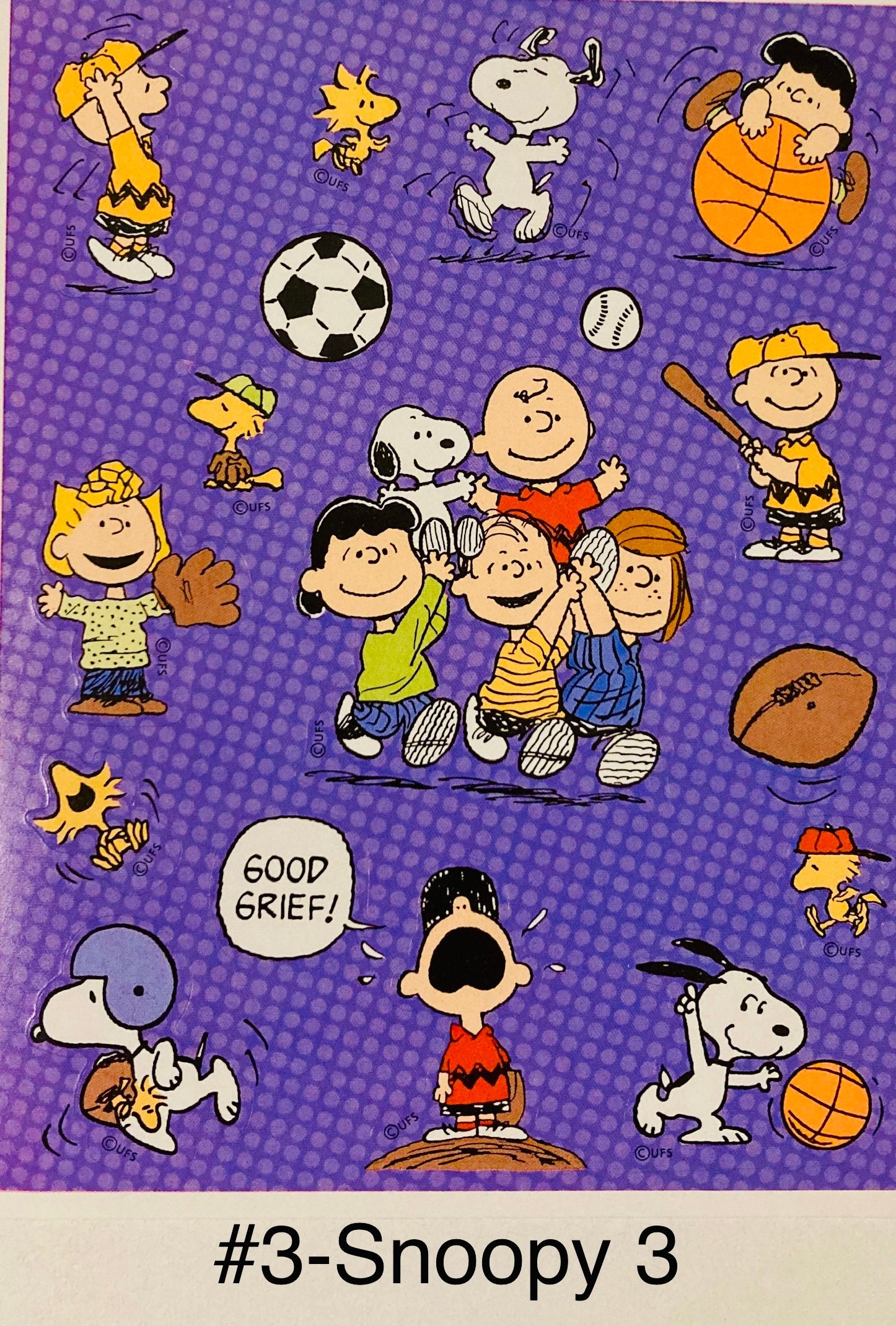 Snoopy,woodstock Peanuts Characters Vintage Stickers, Full Sheet ...