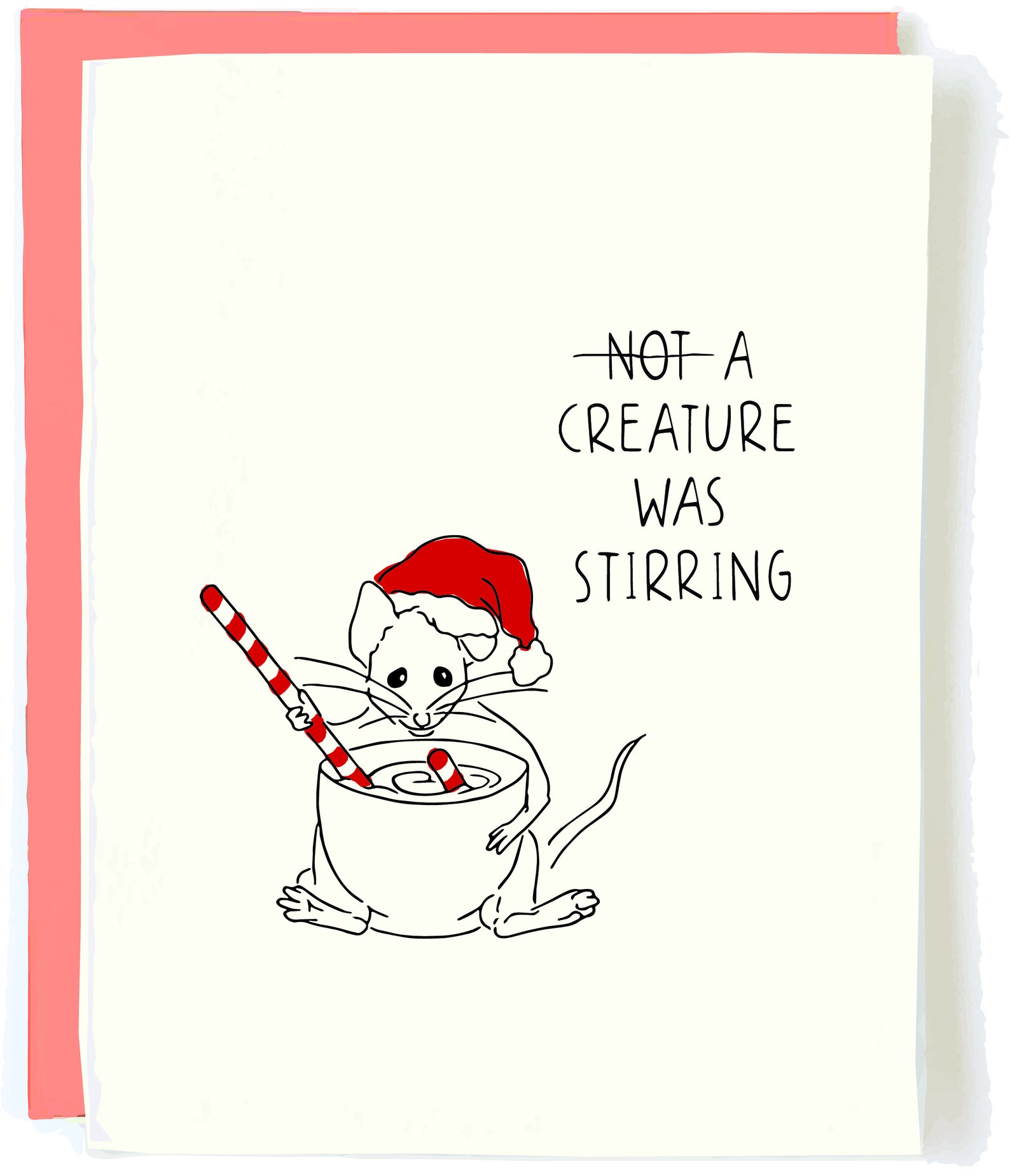 Creature Stirring Christmas Card Funny Christmas Card - Etsy