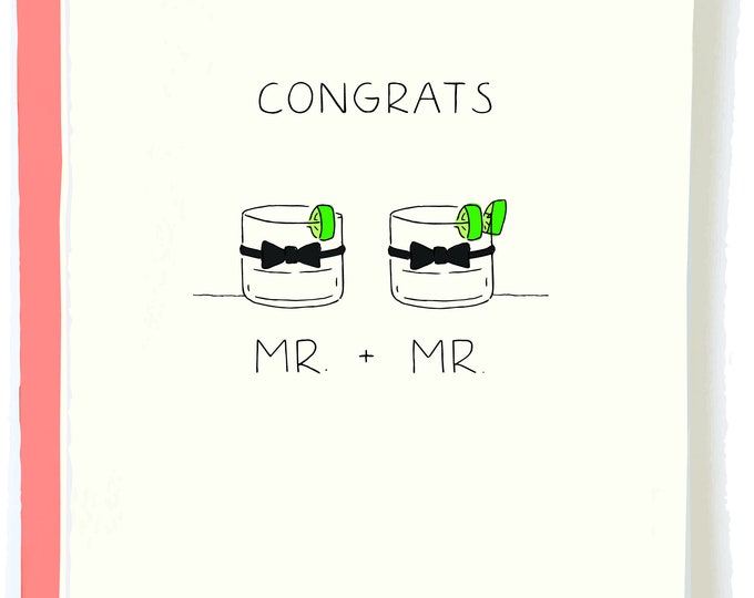 Lesbian Wedding Card Mrs And Mrs Gay Wedding Card Funny Etsy