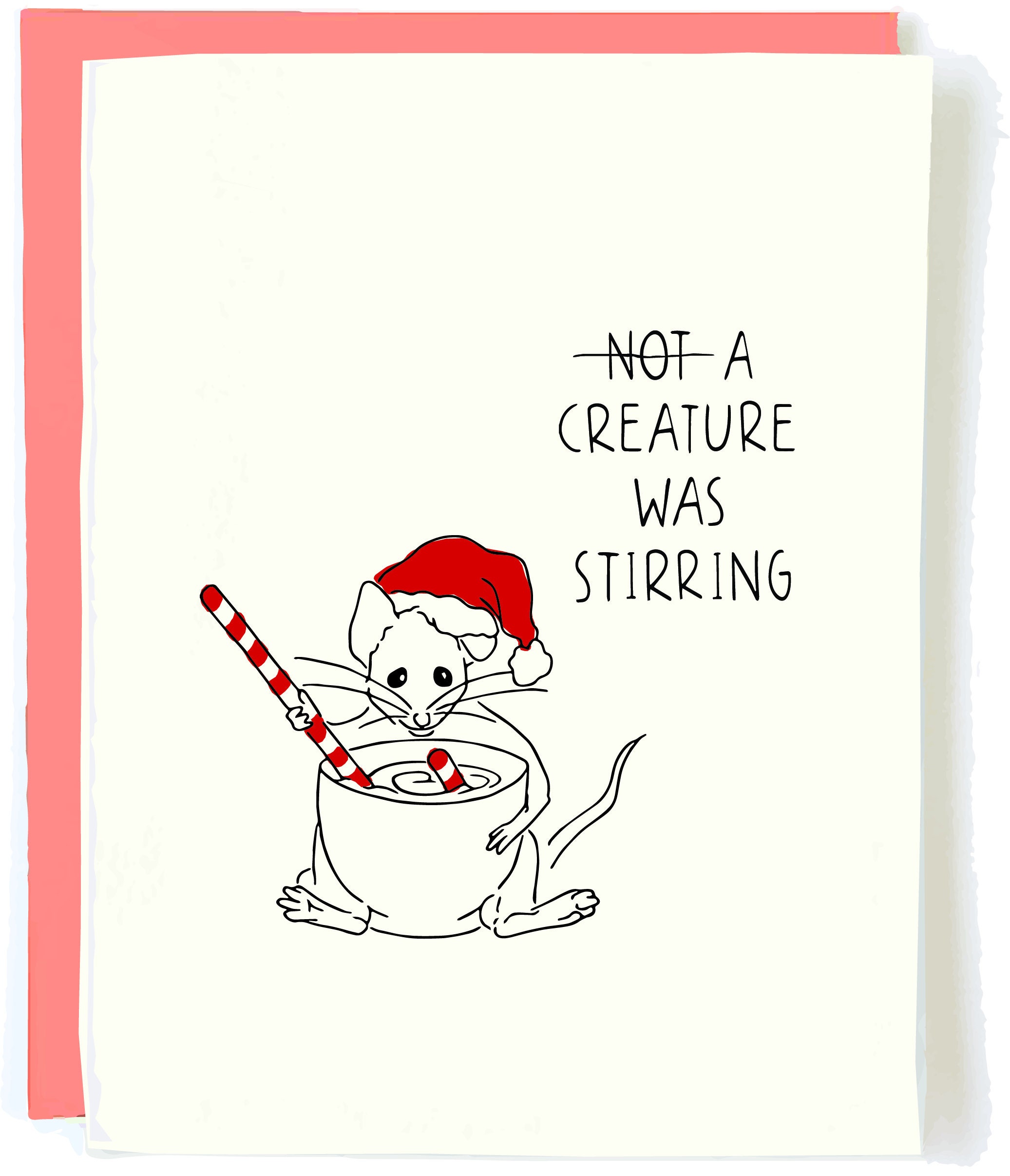 Creature Stirring Christmas Card Funny Christmas Card - Etsy