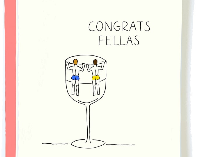 Lesbian Wedding Card Mrs And Mrs Gay Wedding Card Funny Etsy