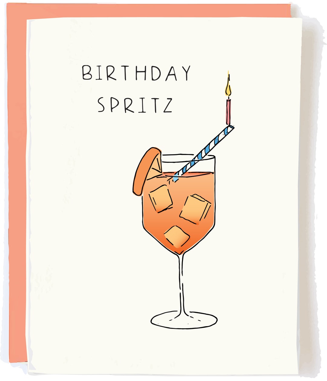 Aperol Spritz Birthday Card - Etsy