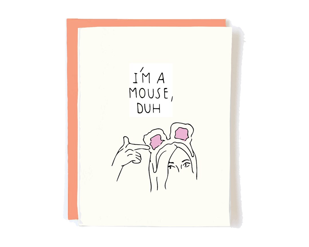 I'm a Mouse Duh Funny Halloween Card Mean Girls - Etsy