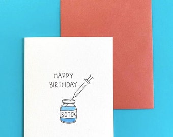 Botox Birthday Card Pack Funny Birthday Card for Best | Etsy