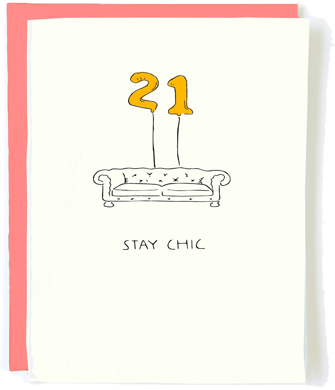 Stay Chic 21 Happy 21st Birthday Card Birthday for 21 Best - Etsy