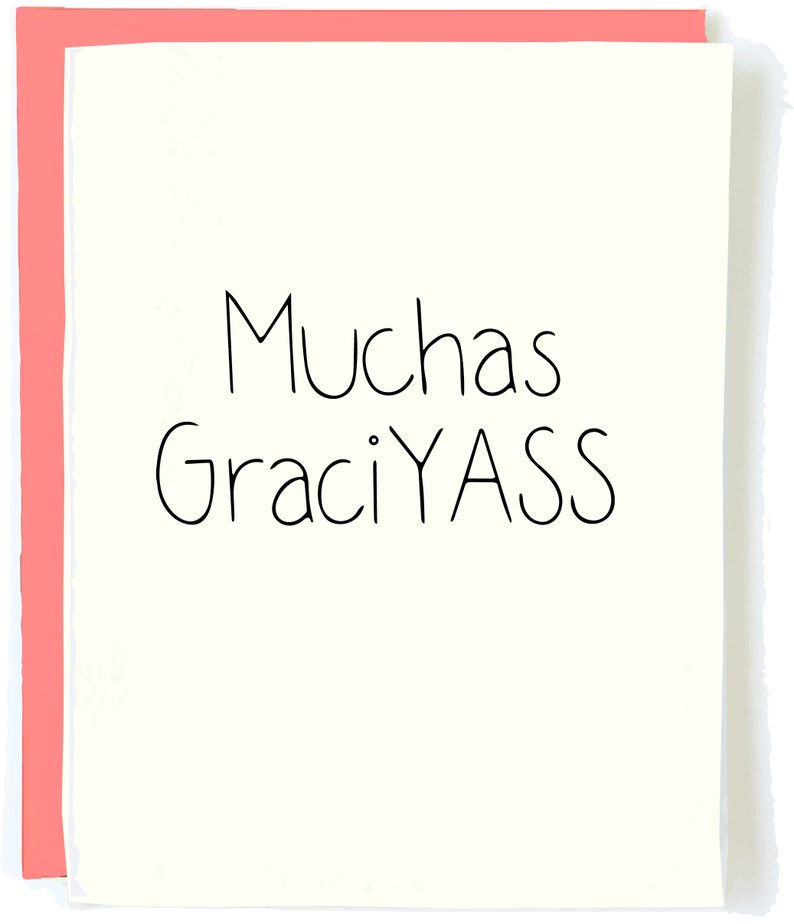 Funny Thank You Card Muchas Gracias Card Drag Queen Card - Etsy