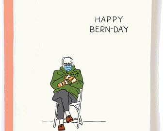 Bernie Birthday Card | Etsy