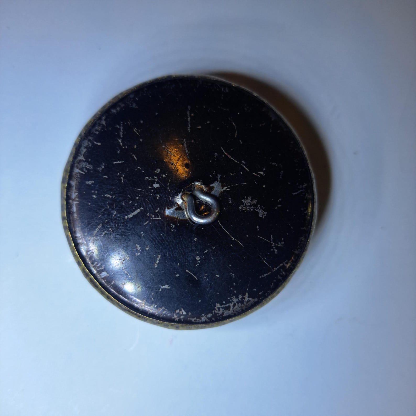 Large Antique Button. High Dome With Cut Steels & Black Glass ...