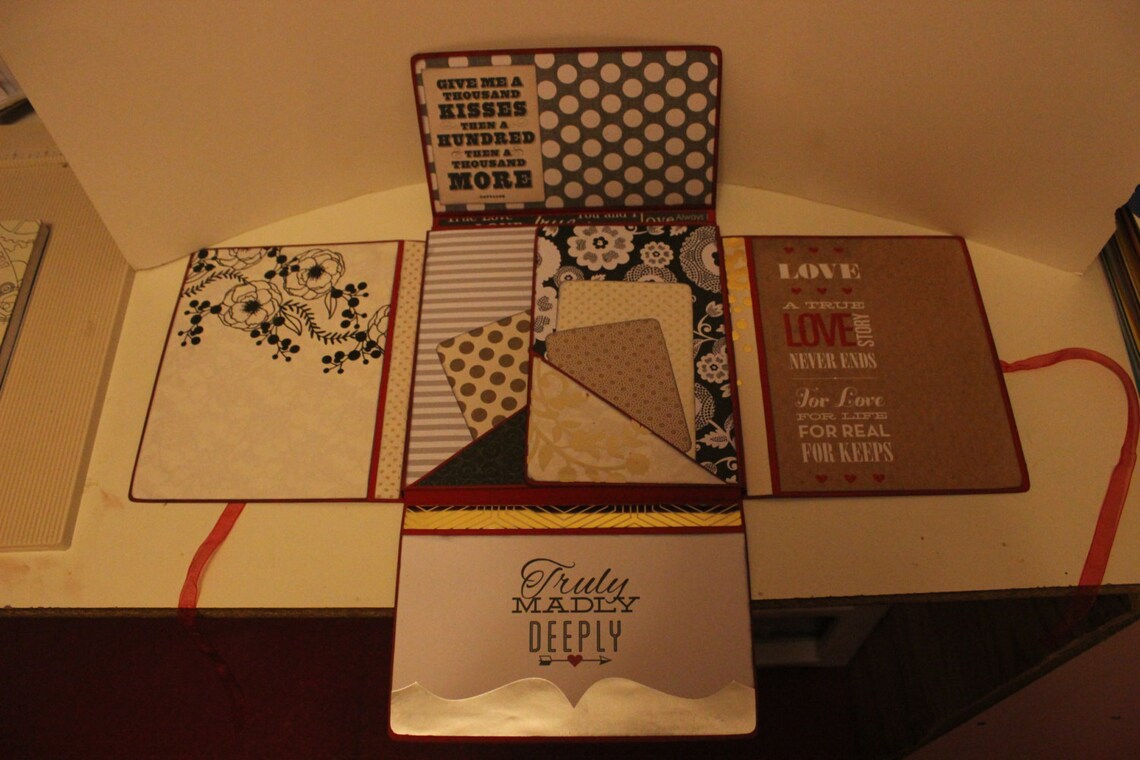 Multi Fold Box Mini Album, Love or Wedding. - Etsy