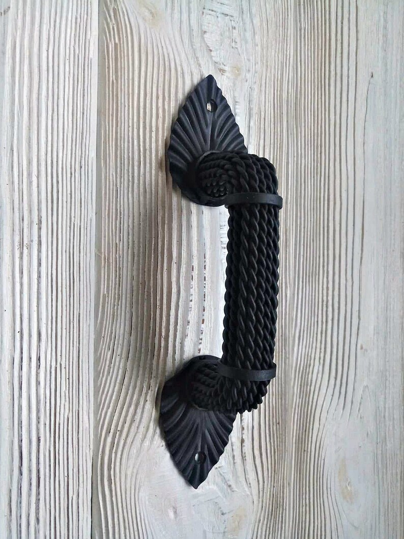 Hand Forged Pull Door Handle Shed Iron Door Handle - Etsy