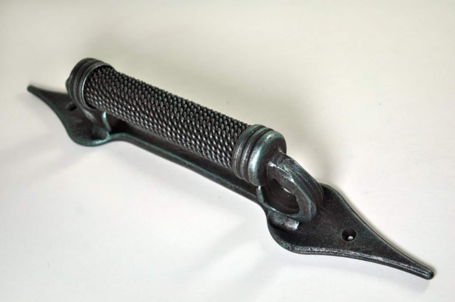 2 pcs Handles Front door handle Metal handles Forged handles | Etsy