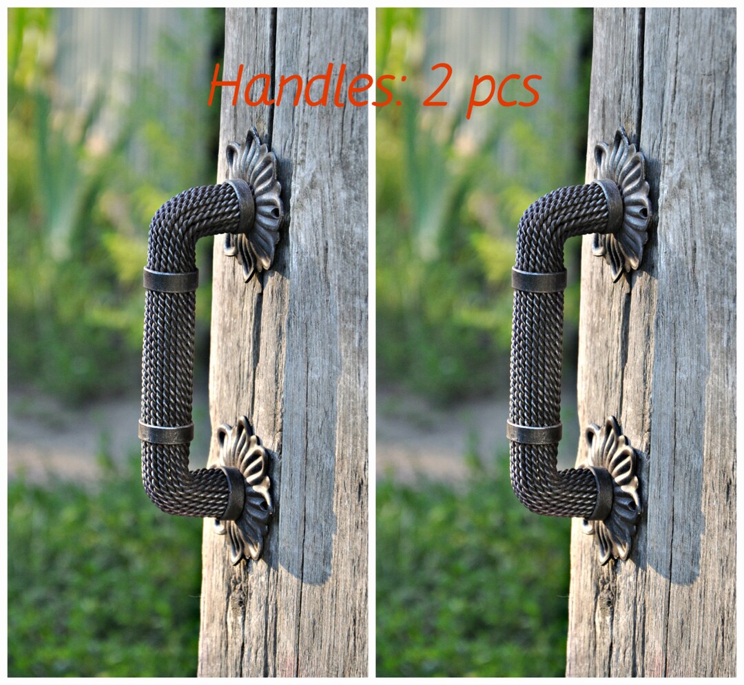 Handles 2 Pcs Front Door Handle Metal Handles Forged Handles for Gates ...