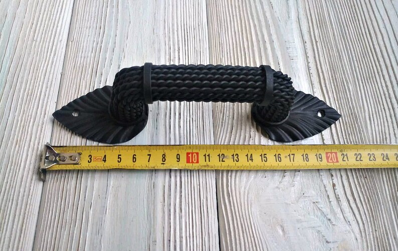 Hand Forged Pull Door Handle Shed Iron Door Handle - Etsy