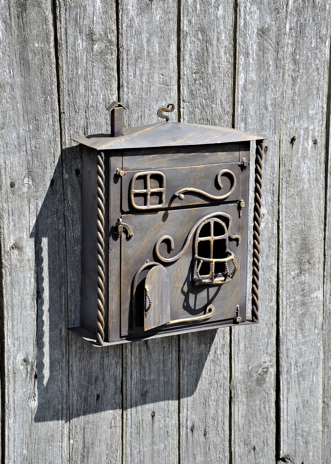 Mailbox Post Forged Mailbox Ranch Decor Cottage Decor Rustik Decor Home ...