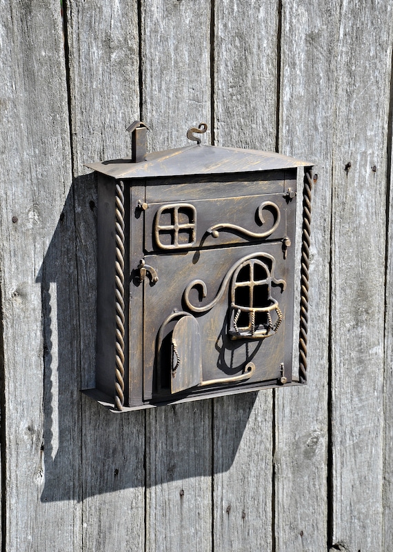 Mailbox Post Forged Mailbox Ranch Decor Cottage Decor Rustik - Etsy