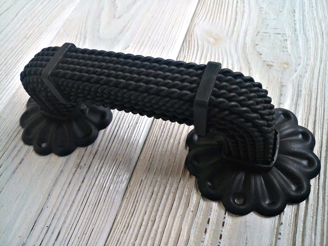 Iron door handle Furniture wood door Door hardware Hand | Etsy