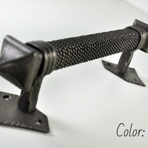 Handle 2 Pcs Wrought Iron Handle-front Door Handles-forged Door Handle ...