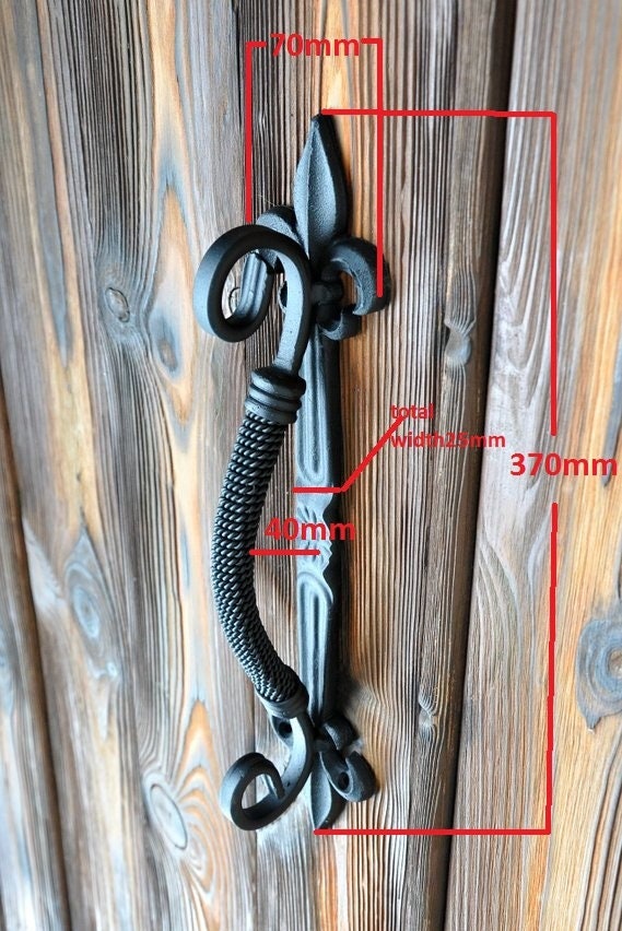 Garage Door Pull Handle Metal Gate Decor Forged Handle Barn - Etsy