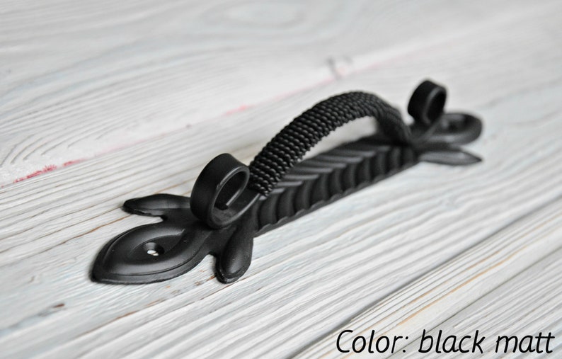 Drawer Pull Wrought Iron Pull Hand Forged Handles Cabinet | Etsy