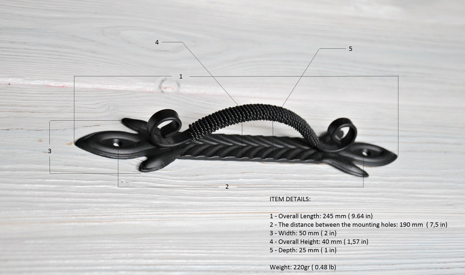 Drawer Pull Wrought Iron Pull Hand Forged Handles Cabinet - Etsy