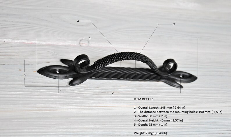 Drawer Pull Wrought Iron Pull Hand Forged Handles Cabinet - Etsy