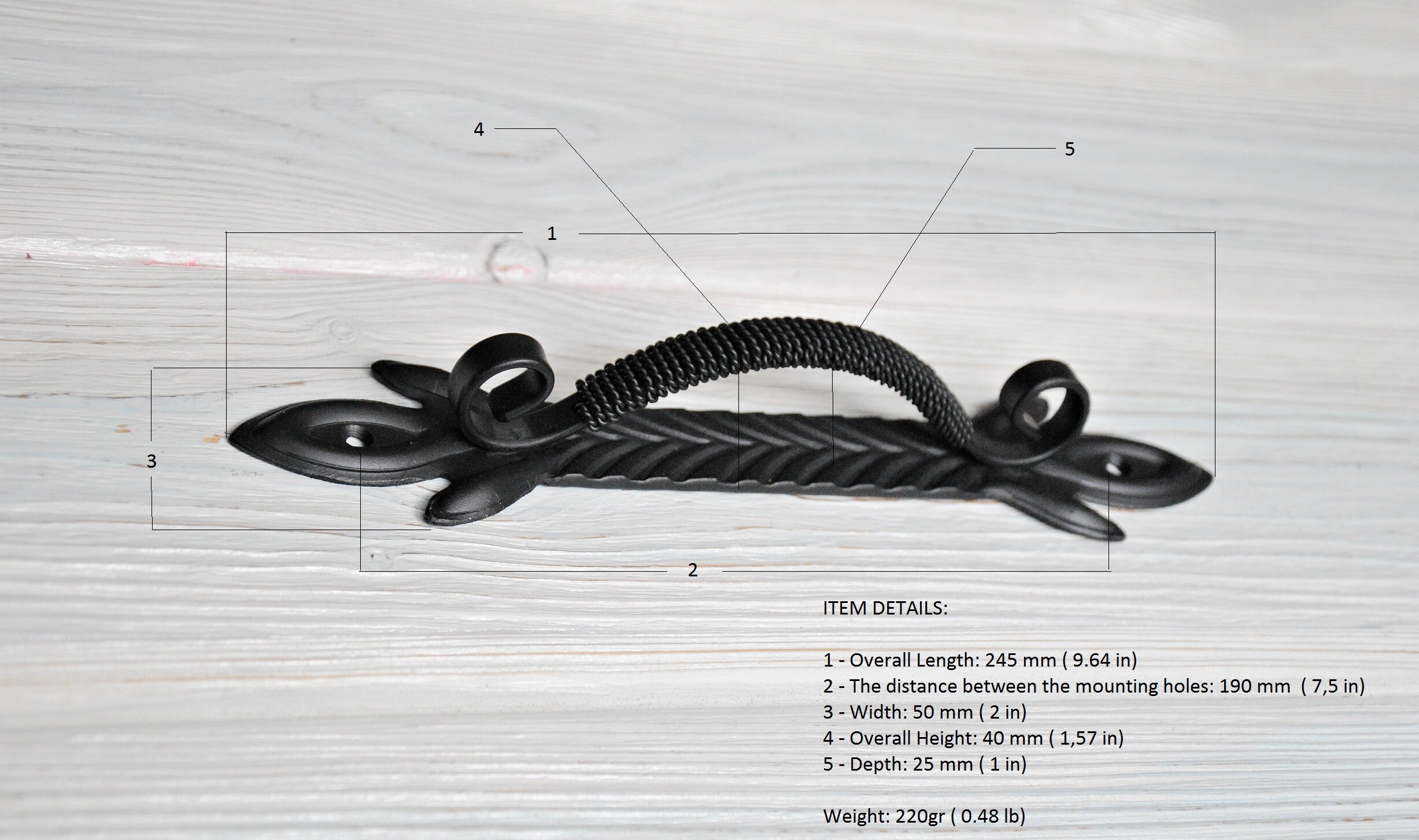 Drawer Pull Wrought Iron Pull Hand Forged Handles Cabinet - Etsy