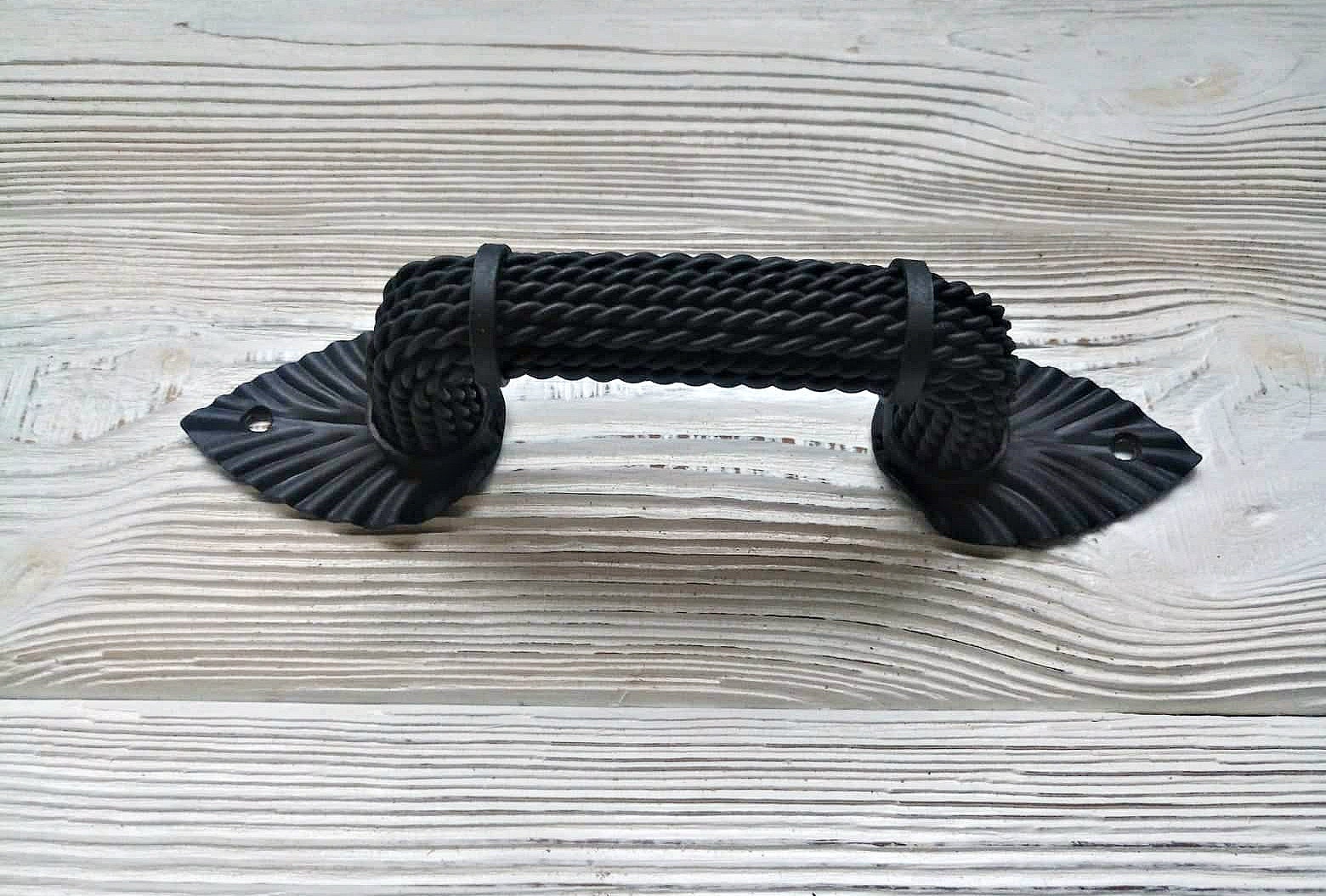 Hand Forged Pull Door Handle Shed Iron Door Handle - Etsy