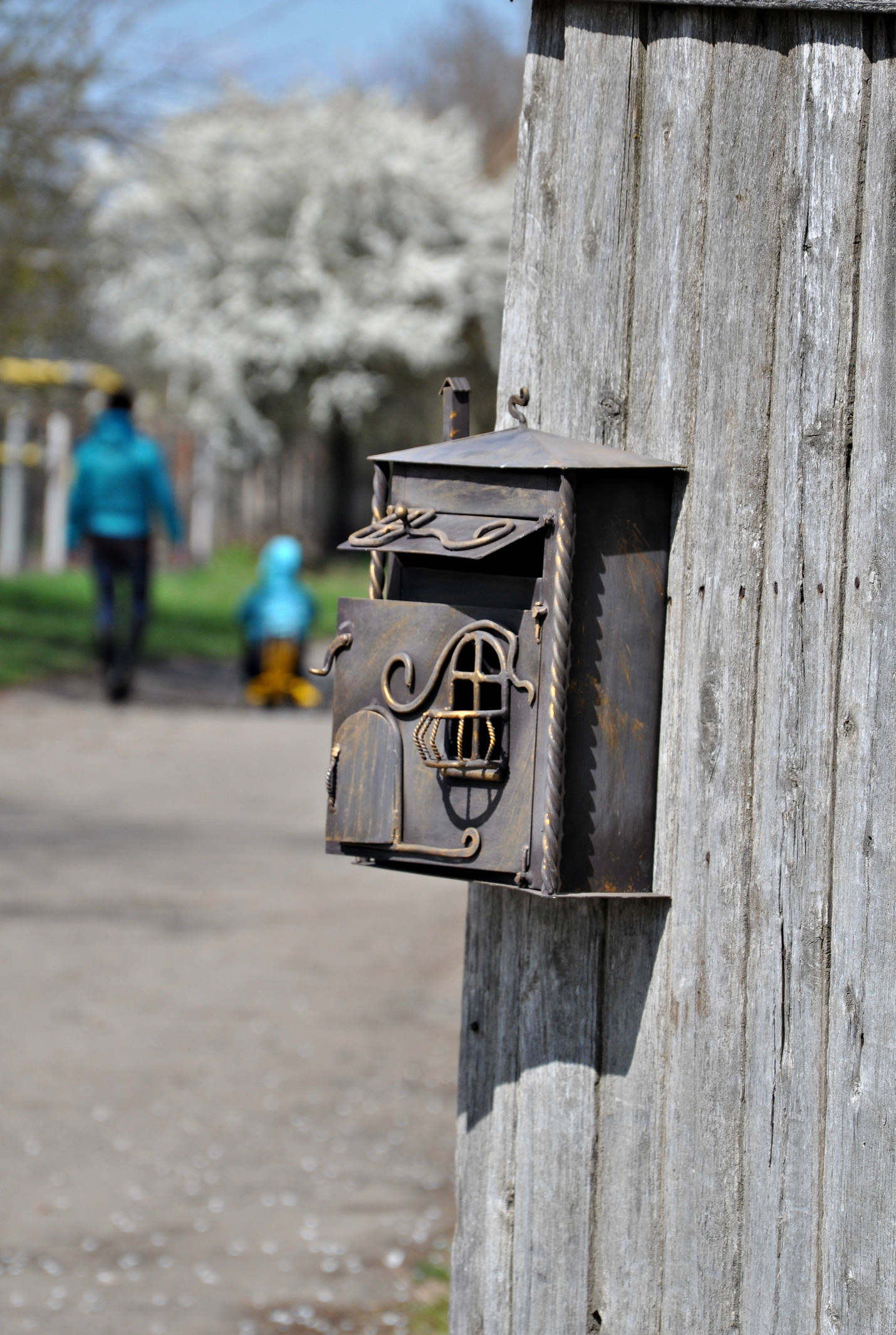 Mailbox Post Forged Mailbox Ranch Decor Cottage Decor Rustik - Etsy