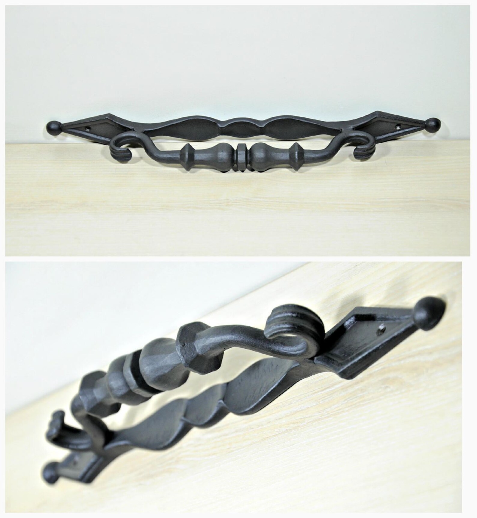 Wrought Iron Handle Barn Door Handle Metal Handle Hand - Etsy