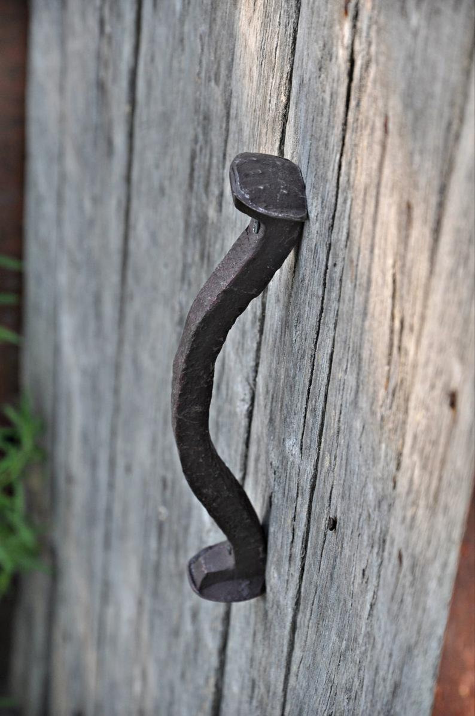 Handle 2 pcs Railroad decor Door handle Antique wrought iron | Etsy