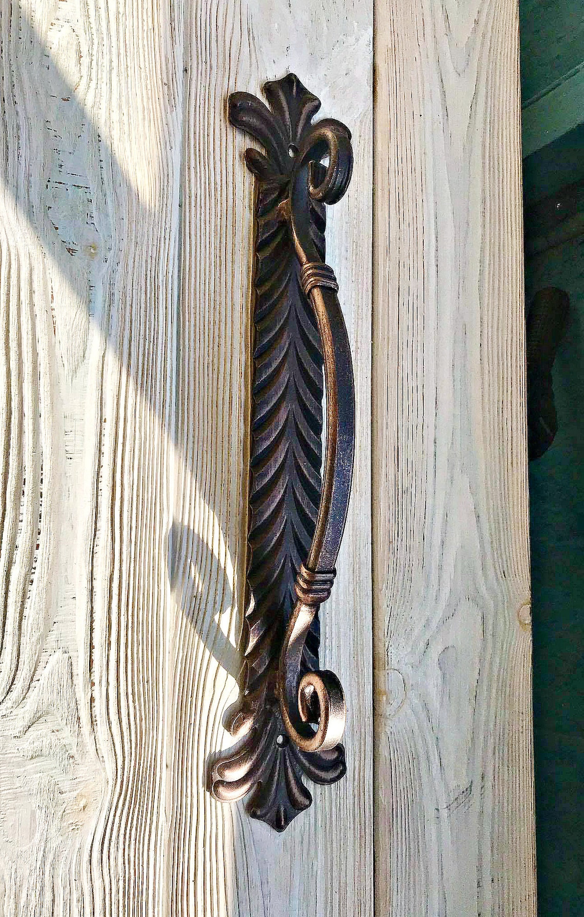 Metal Gate Decor Garage Door Pull Handle Forged Handle Barn Door Pull ...