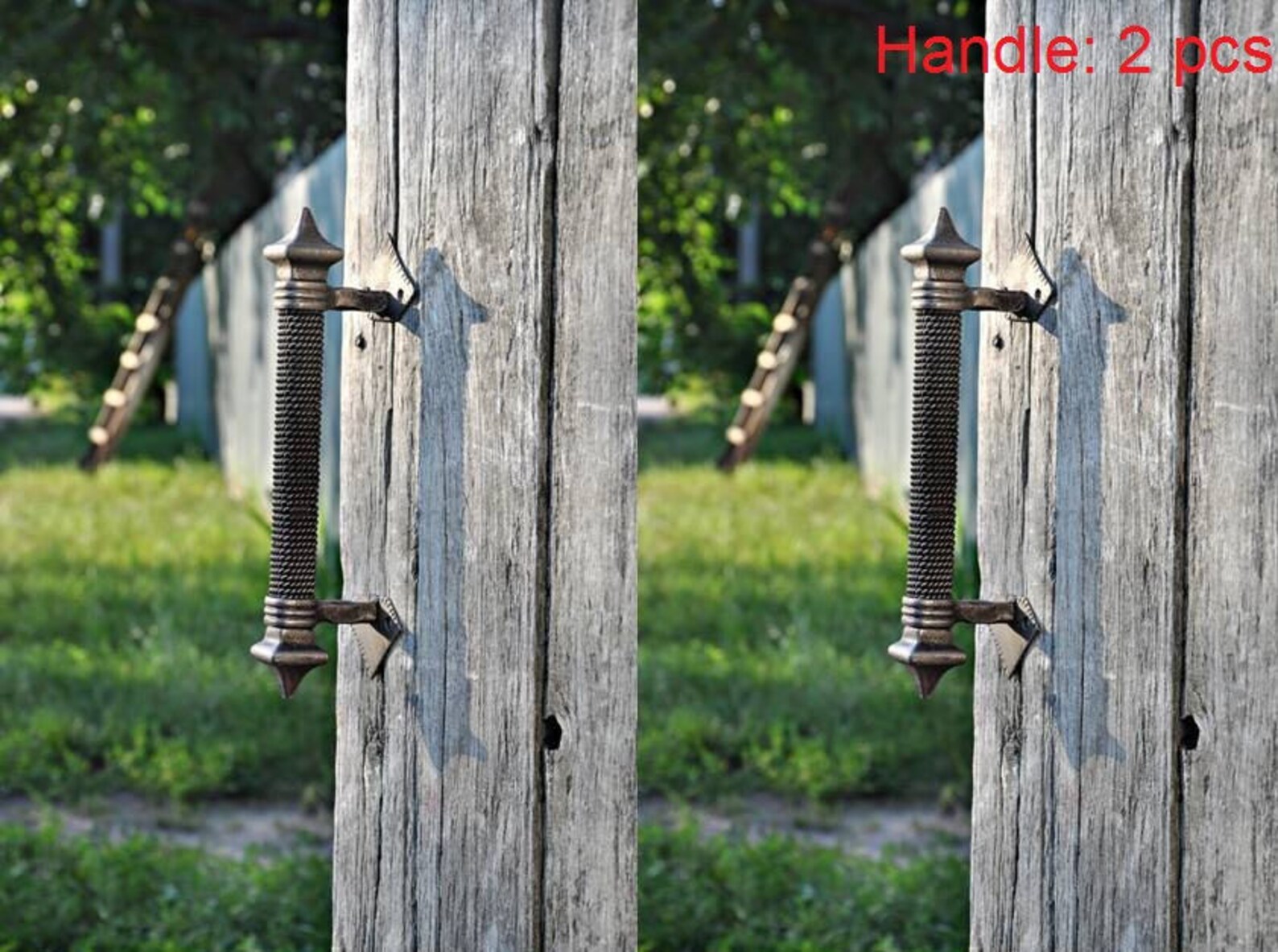 Handle 2 Pcs Wrought Iron Handle-front Door Handles-forged Door Handle ...