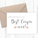 Birthday Card for Cousin, Printable Cousin Birthday Card, Instant ...
