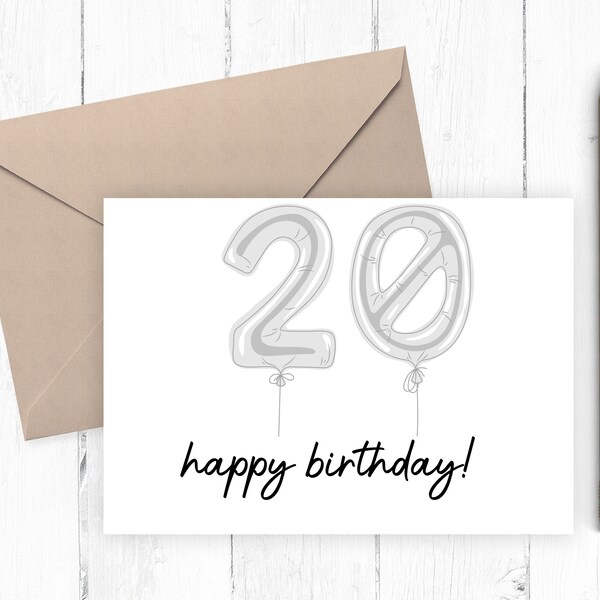 20th Birthday - Etsy