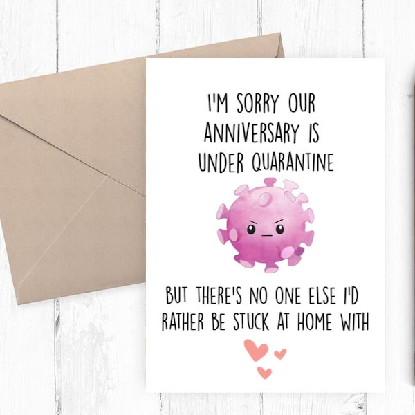 Printable Anniversary Card Quarantine - Etsy
